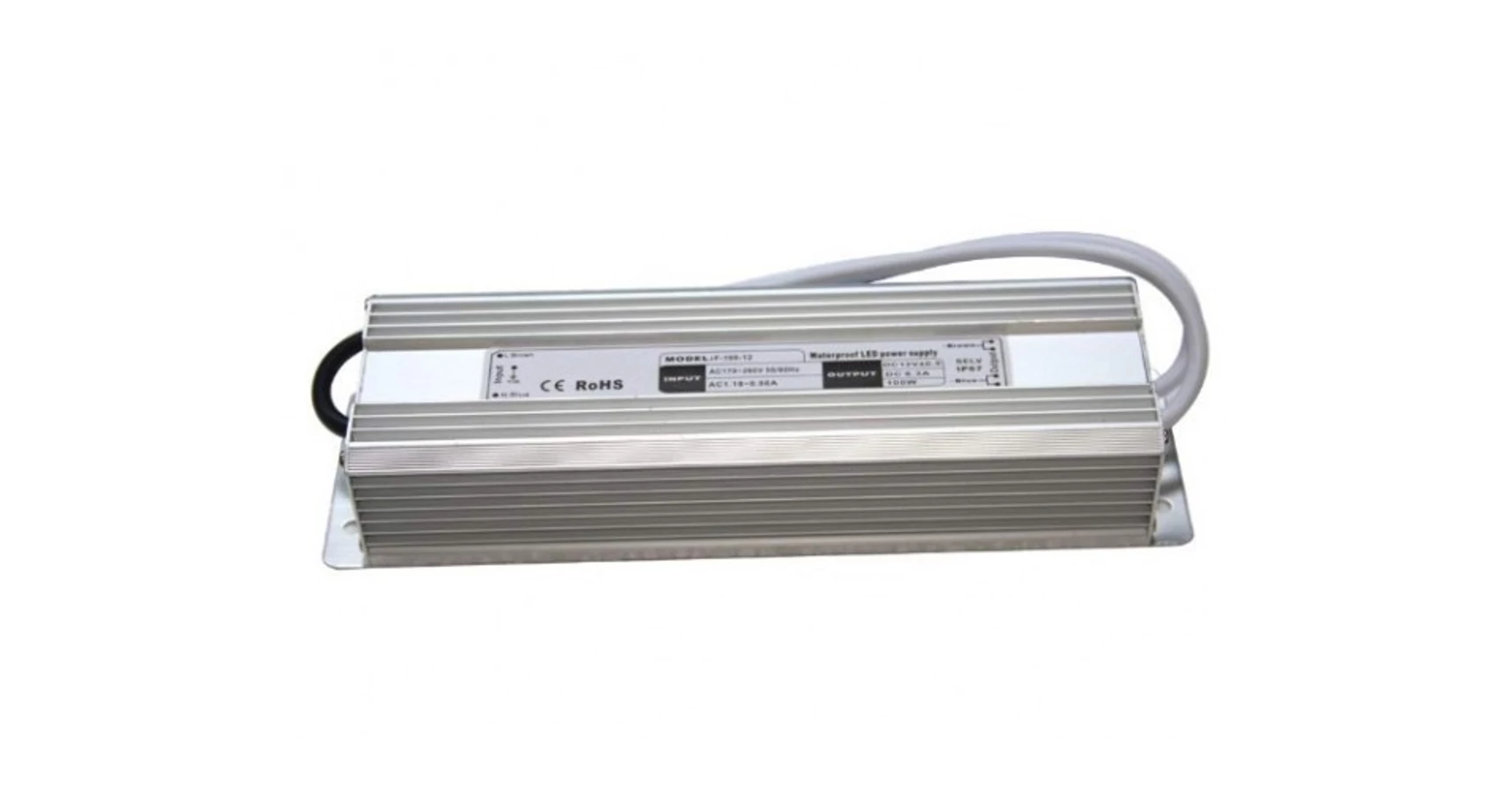 100W vízálló led tápegység kötetlen 12V